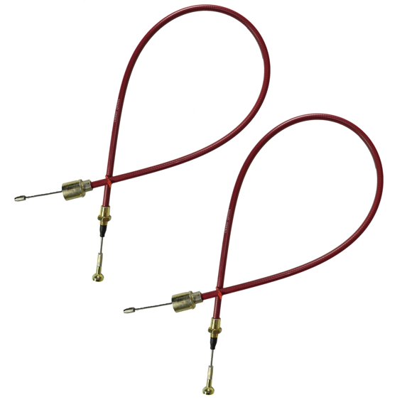 2 x Stainless Steel Trailer Brake Cables Mushroom End Outer Sheath ...