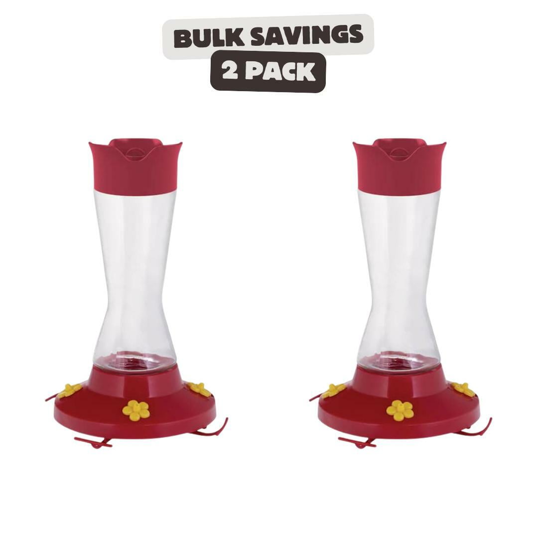 2 x Super Pinch-Waist Glass Hummingbird Feeder - 16 oz - Walmart.com