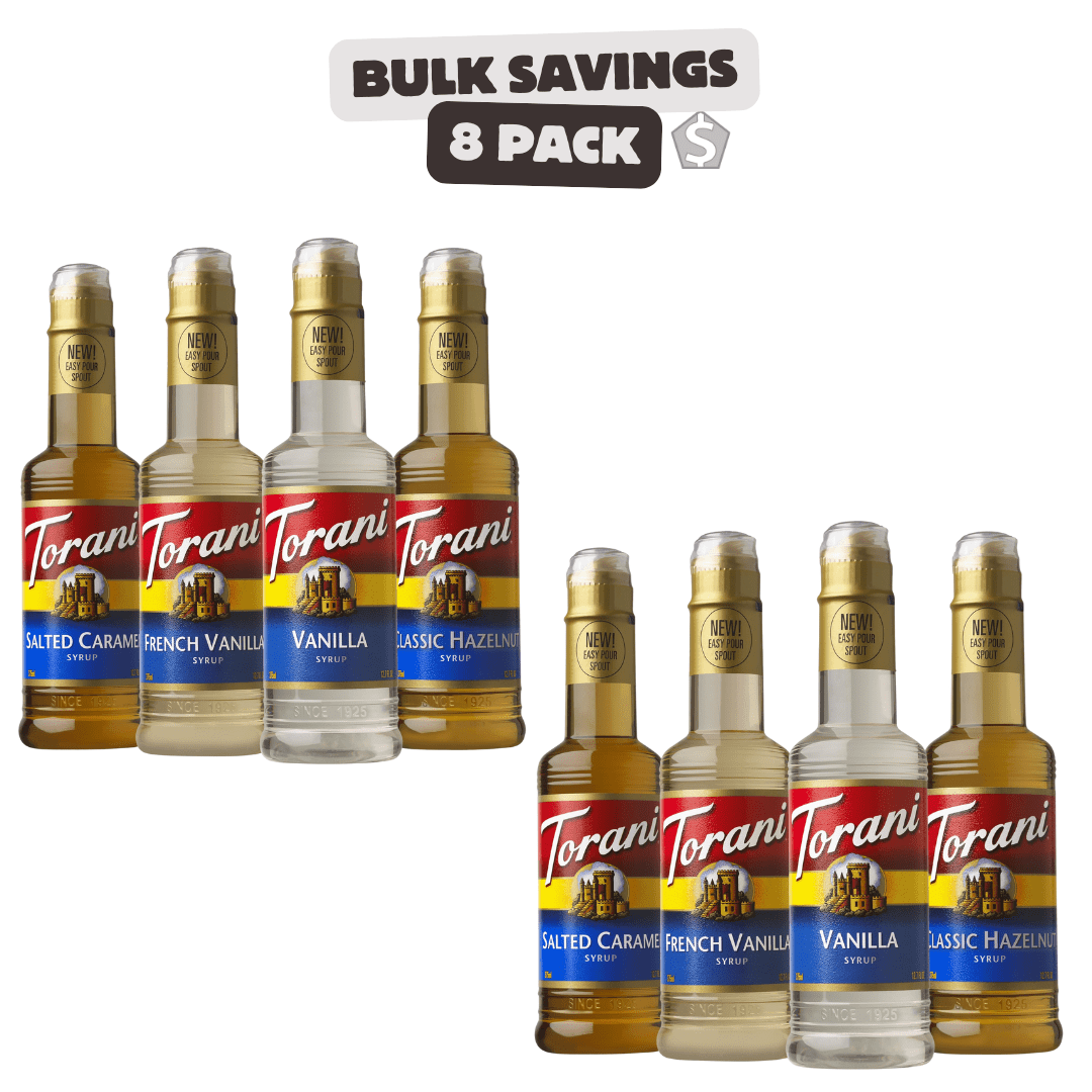 2 x - Torani Flavored Drink Syrup Café Variety Pack, Vanilla, Salted ...