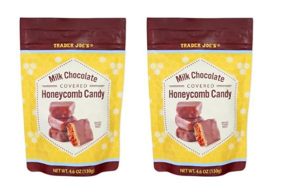 2 x Trader Joe's Milk Chocolate covered Honeycomb Candy 4.6oz (130g) - Walmart.com