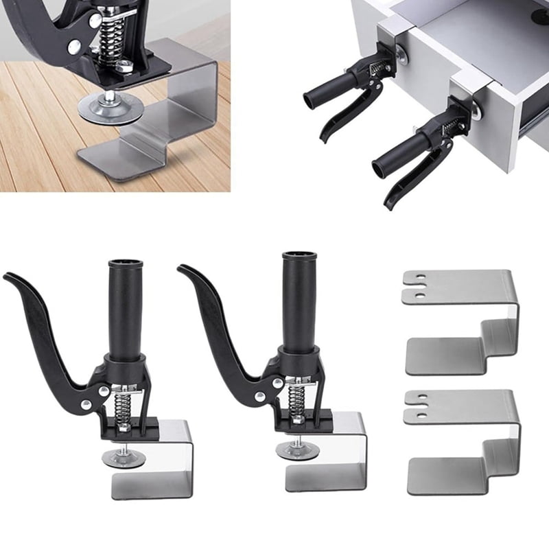 2 x U-shaped drawer clamp 2 x curved clamping piece-Black - Walmart.com