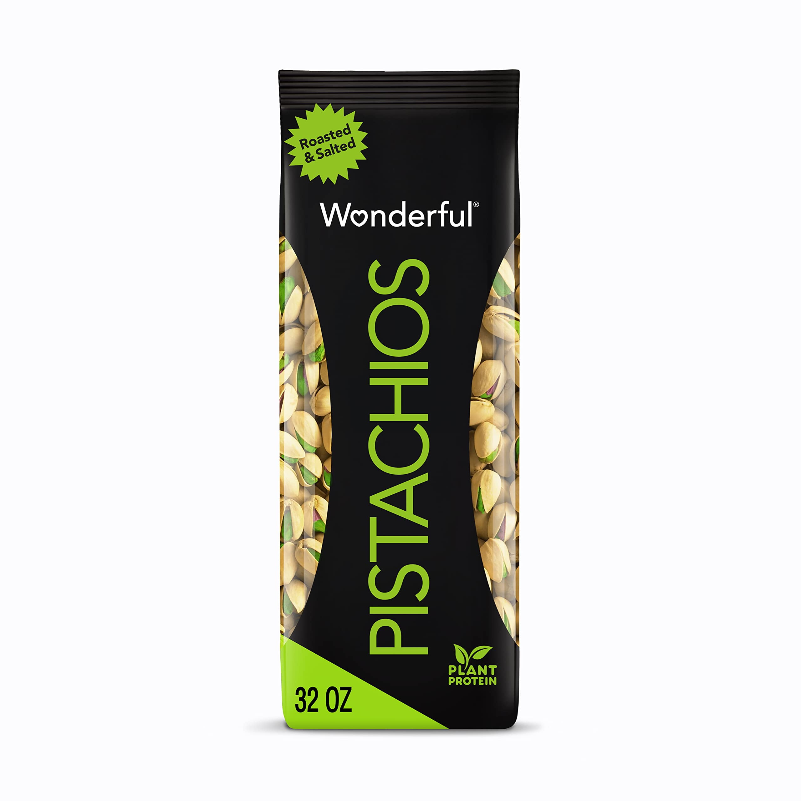 2 x - Wonderful Pistachios In Shell, Roasted and Salted Nuts, 32 Ounce ...