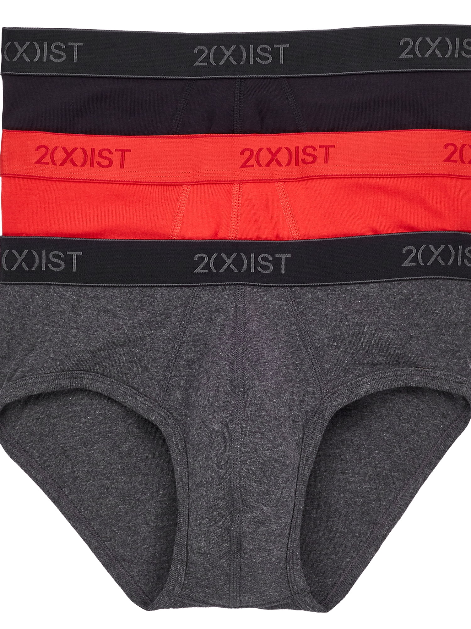 2(x)ist Mens Essential No-Show Brief 3-Pack Style-3102032003 - Walmart.com