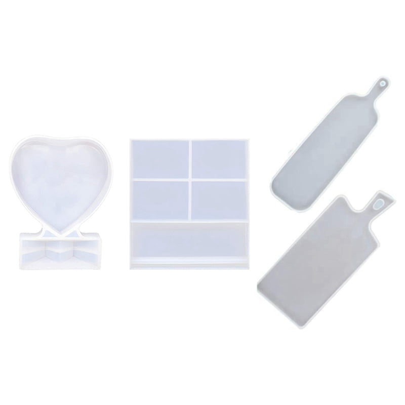 2 x pallet mould 1 x rectangle photo frame mold 1 x heart shape ...