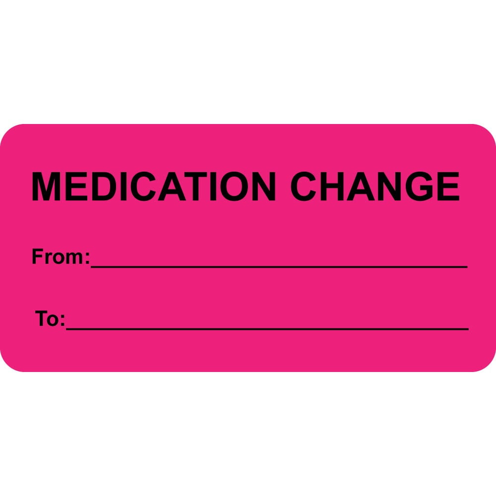 2"x1" Medication Change Labels - Walmart.com