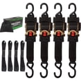 2" x10' Retractable Ratchet Tie Down Straps Heavy Duty,4 Automatic ...