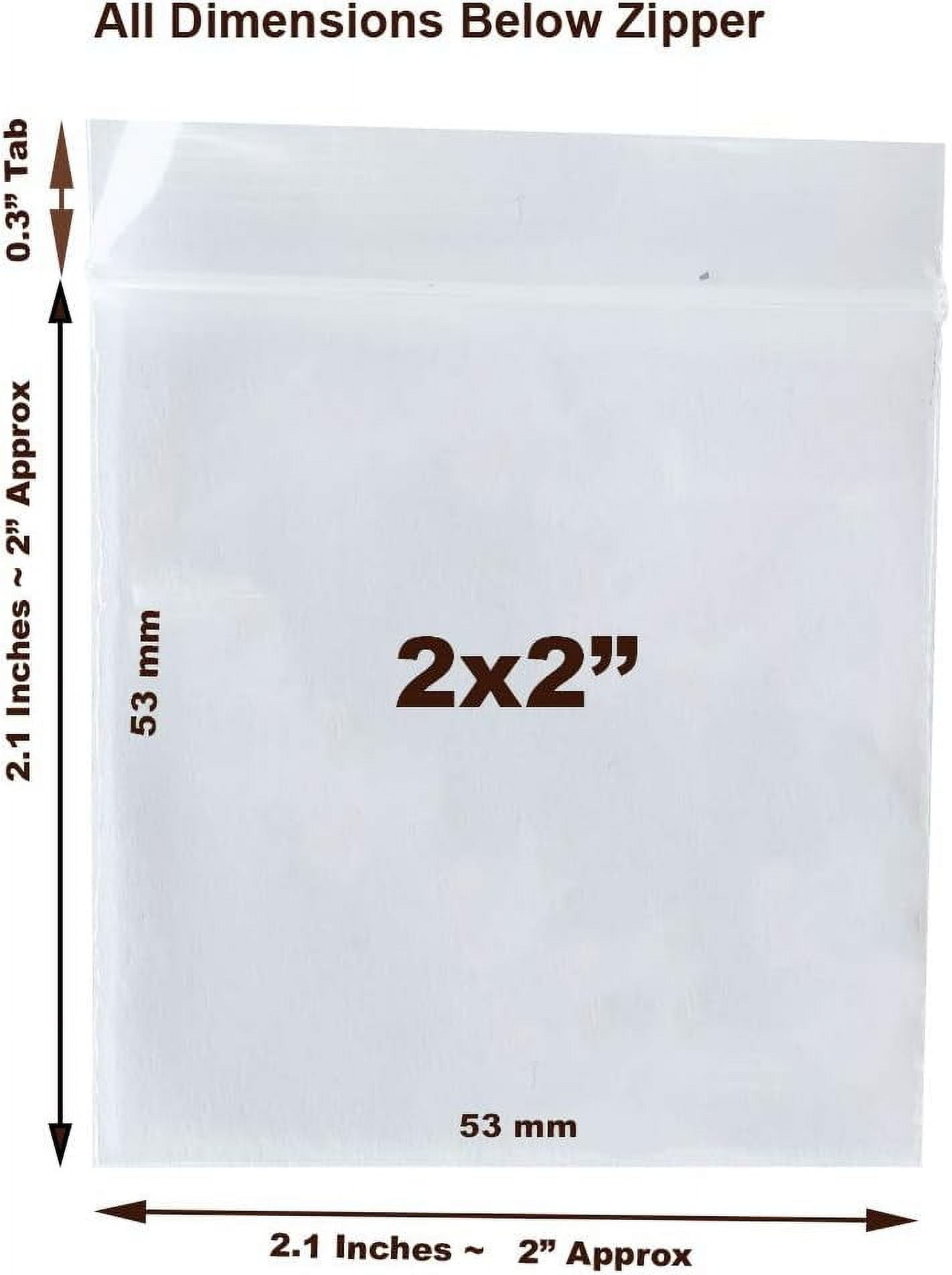 2"x2", 100/pk Clear Reclosable Plastic 2-Mil Ziplock Bags Poly Jewelry ...