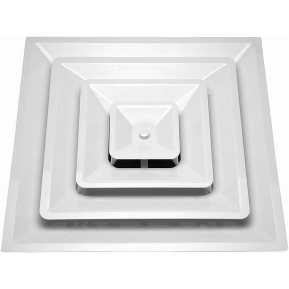 2'x2' Lay-In 3 Cone Supply with 10" Pre-Molded Boot, ABS Plastic Supply ...