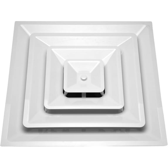 2'x2' Lay-In 3 Cone Supply with 8" Pre-Molded Boot, ABS Plastic Supply ...