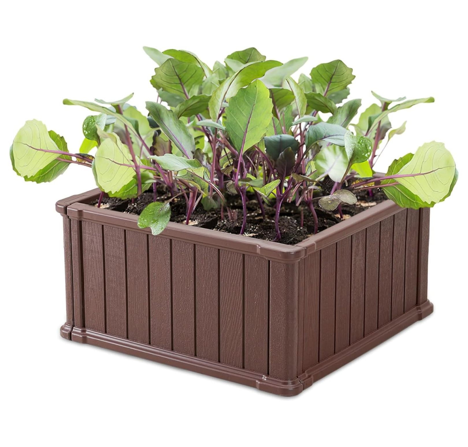 2"x2" Raised Garden Beds Outdoor, Extra Thick Plastic Planter Box for Outdoor Plants ...