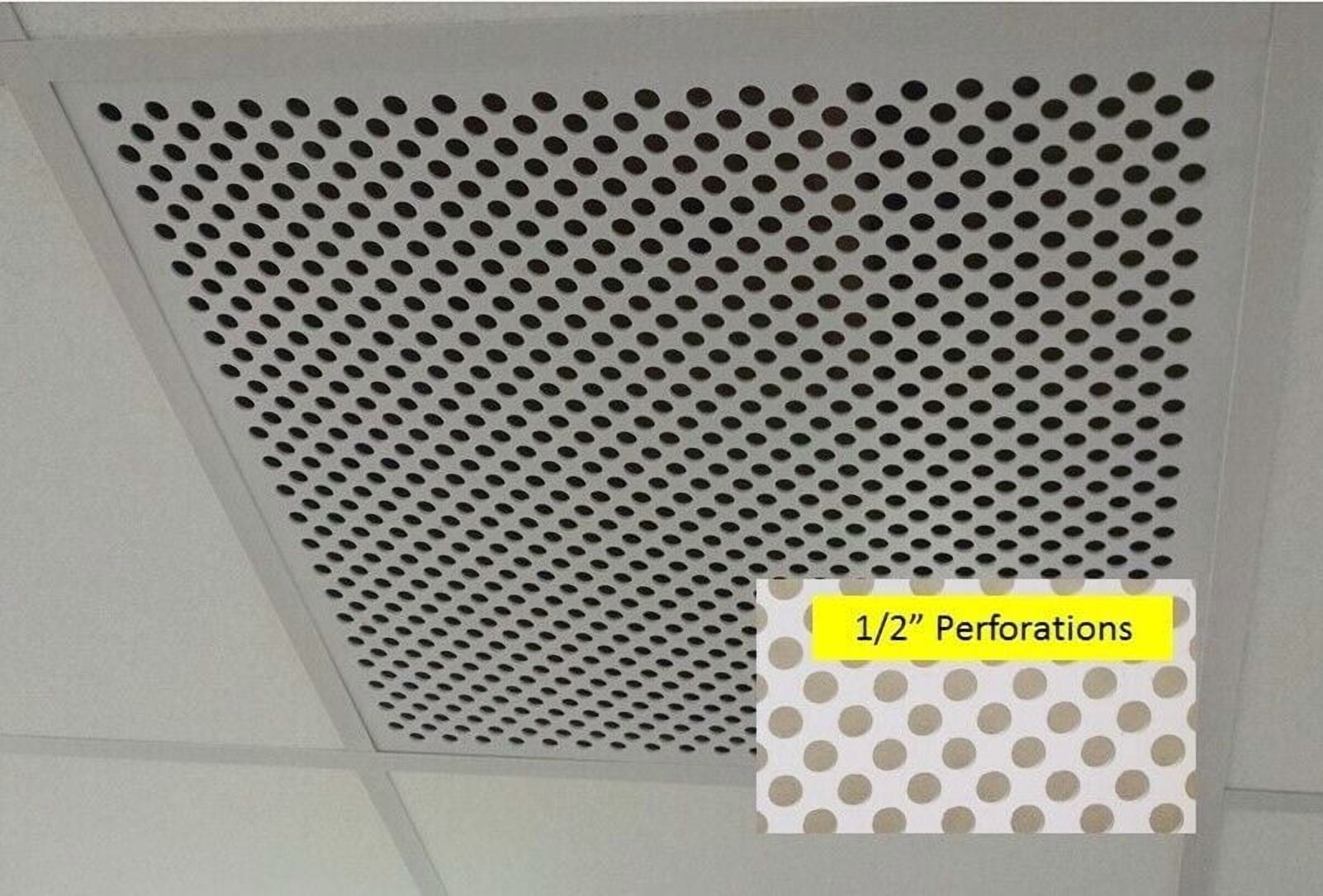 2'x2' White Plastic Perforated Ceiling Tile with 1/2" holes-2pack ...