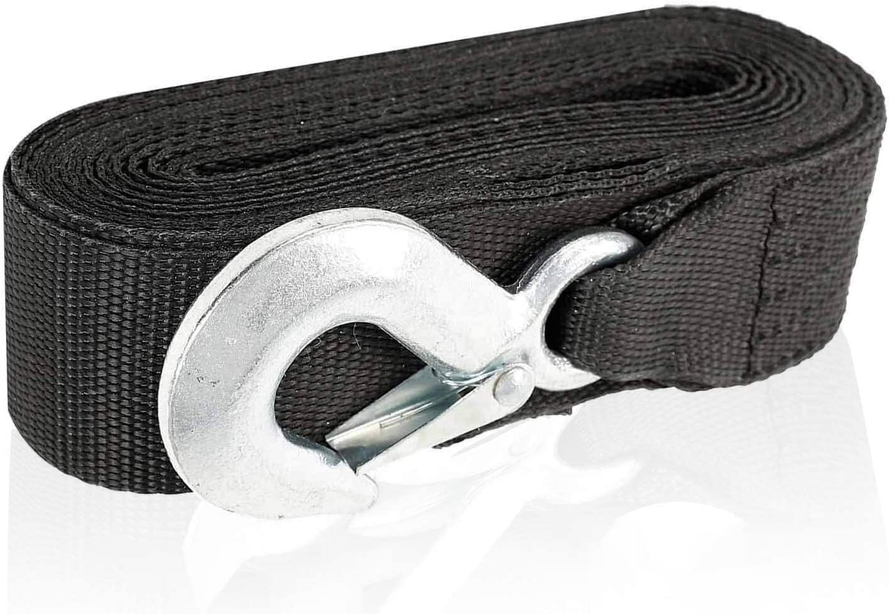 2" x20' Trailer Winch Strap with Safety Snap Hook Breaking Strength ...