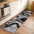 2'x6' Rug Runners for Hallways Kitchen, Abstract Waves Non Slip ...