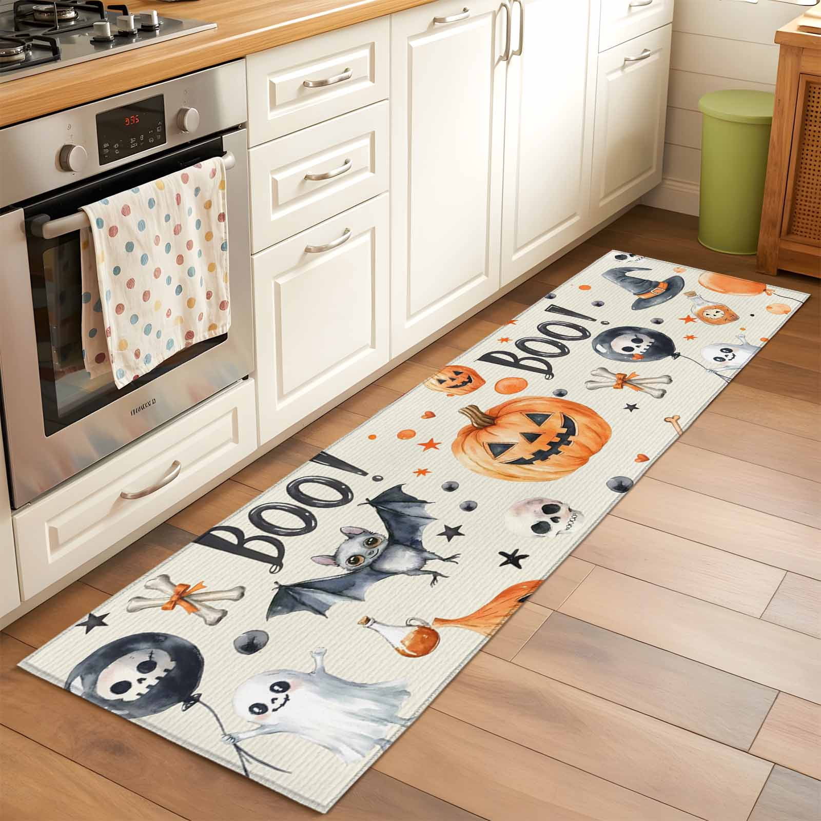 2'x6' Rug Runners for Hallways Kitchen, Beige Halloween Non Slip ...