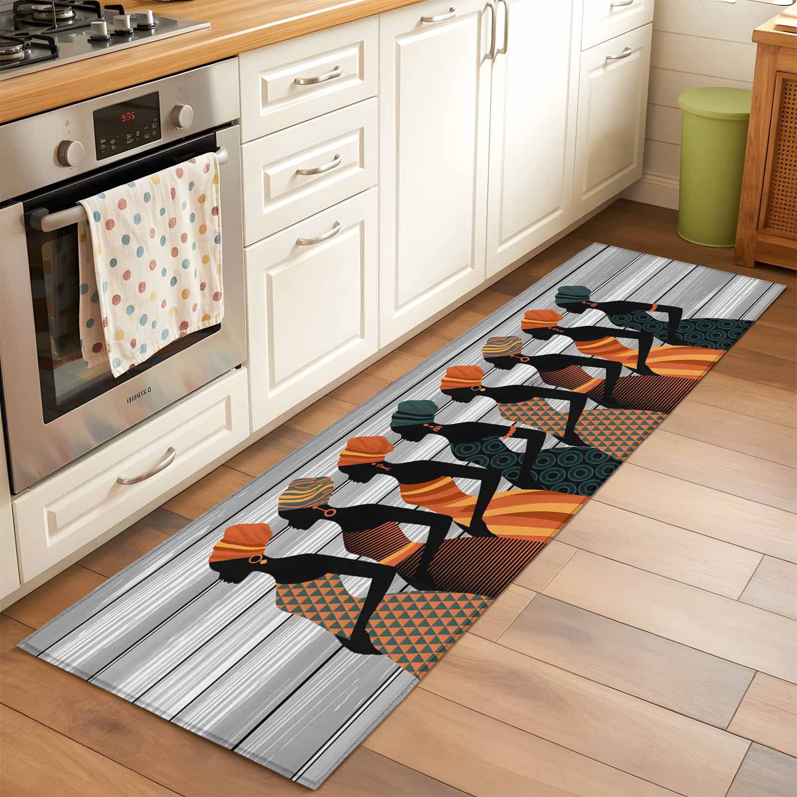 2'x6' Rug Runners for Hallways Kitchen, Black Female Non Slip Entryway ...