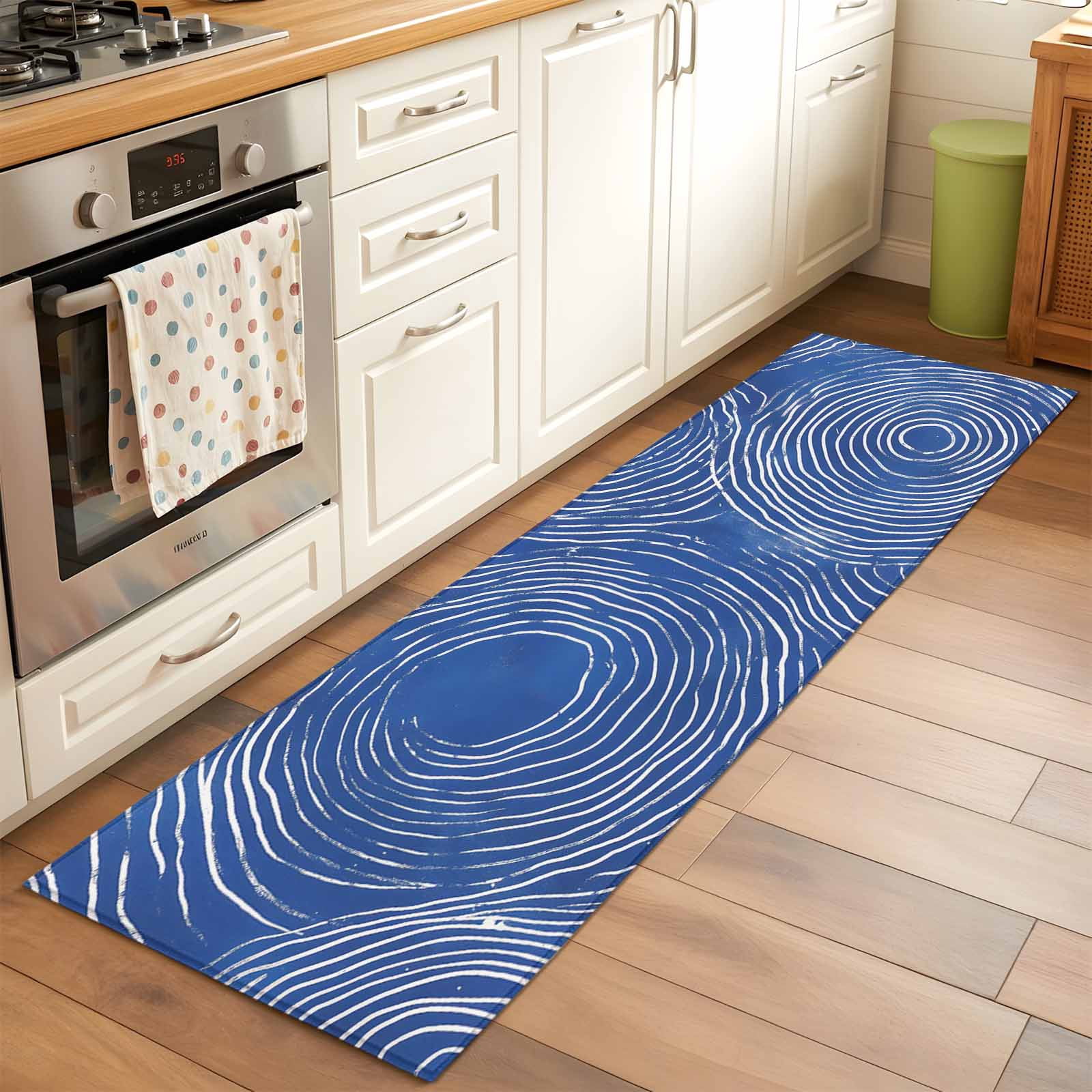 2'x6' Rug Runners for Hallways Kitchen, Blue Geometric Non Slip ...