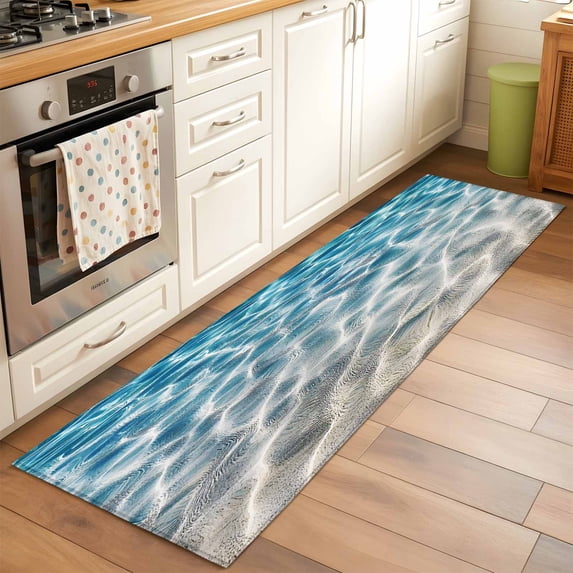 2'x6' Rug Runners for Hallways Kitchen, Blue Ocean Non Slip Entryway ...