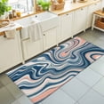 2'x6' Rug Runners for Hallways Kitchen, Blue Pink Marble Non Slip ...
