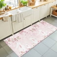 2'x6' Rug Runners for Hallways Kitchen, Cherry Blossom Bunny Non Slip ...