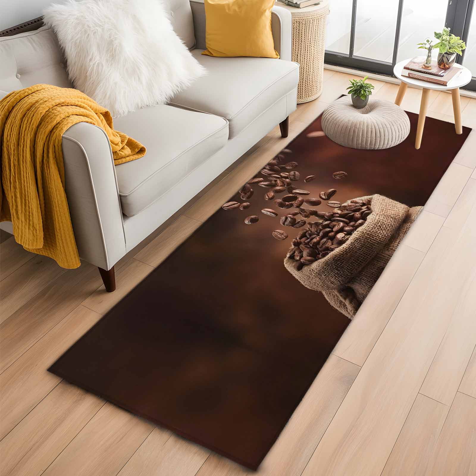 2'x6' Rug Runners for Hallways Kitchen, Coffee Beans Non Slip Entryway ...