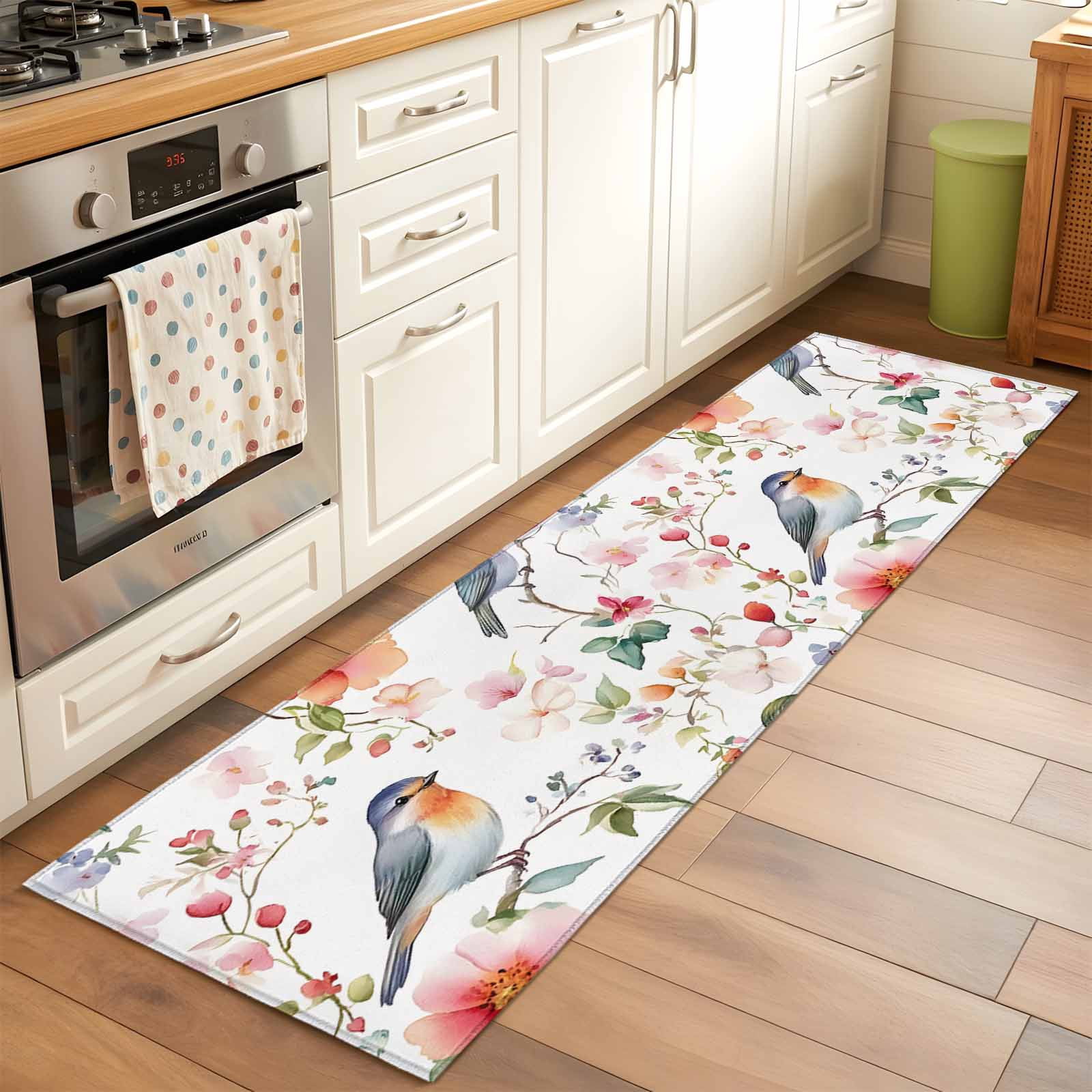 2'x6' Rug Runners for Hallways Kitchen, Colorful Birds Non Slip ...