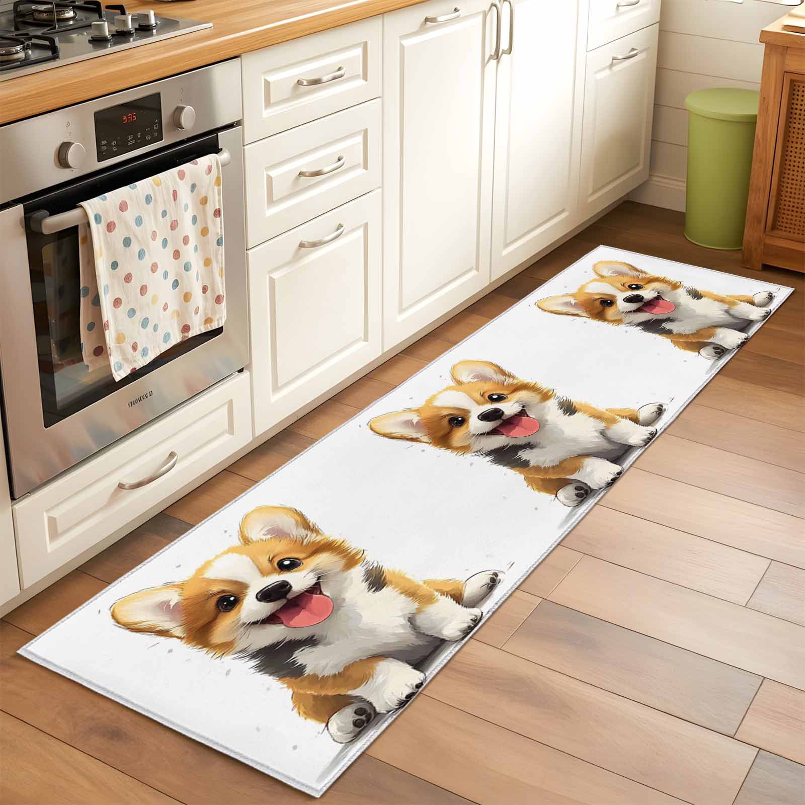 2'x6' Rug Runners for Hallways Kitchen, Cute Pet Puppy Non Slip ...