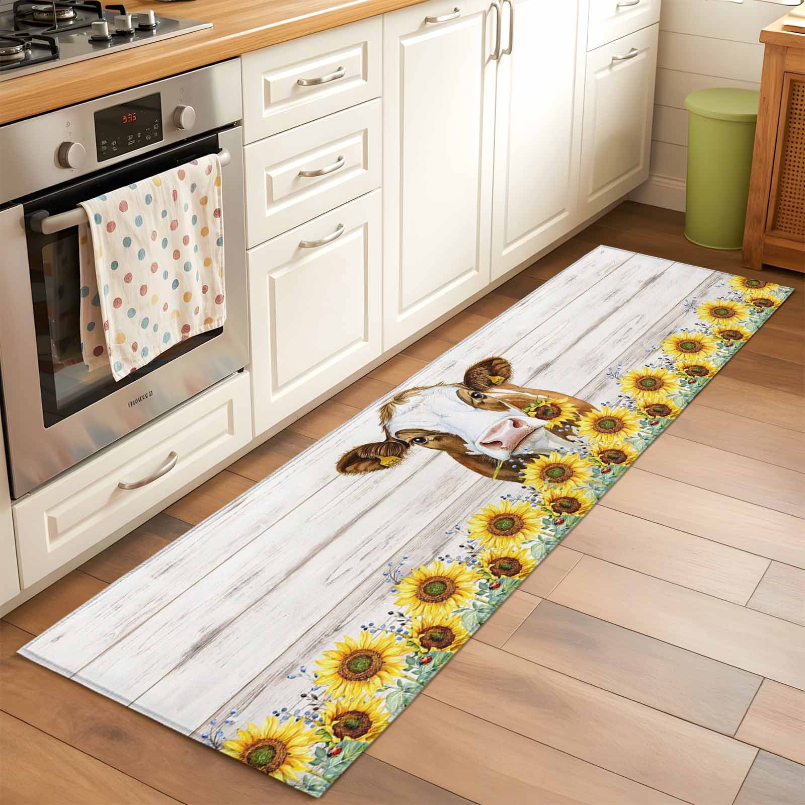 2'x6' Rug Runners for Hallways Kitchen, Farmhouse Cow Non Slip Entryway ...