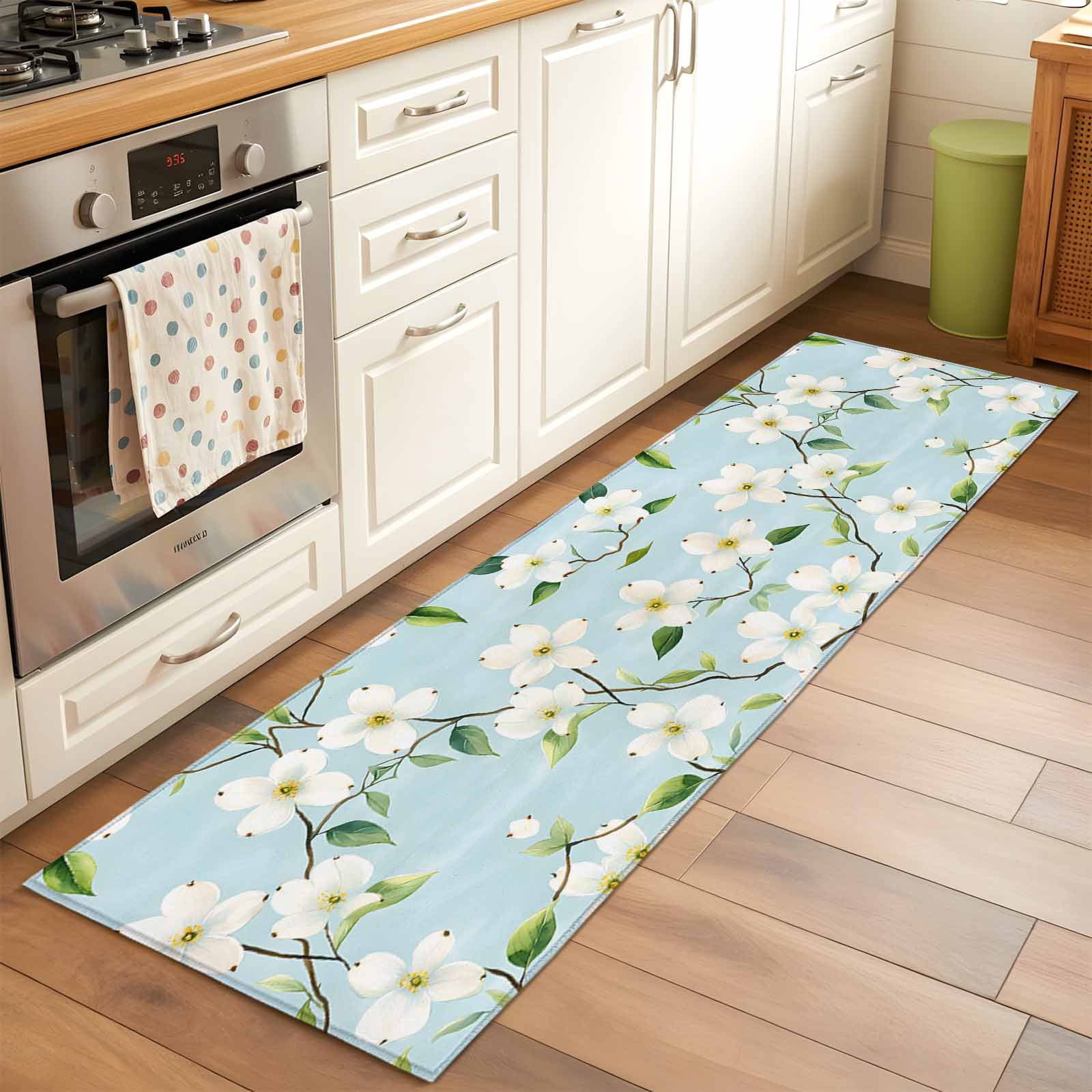 2'x6' Rug Runners for Hallways Kitchen, Flower Non Slip Entryway Beside ...