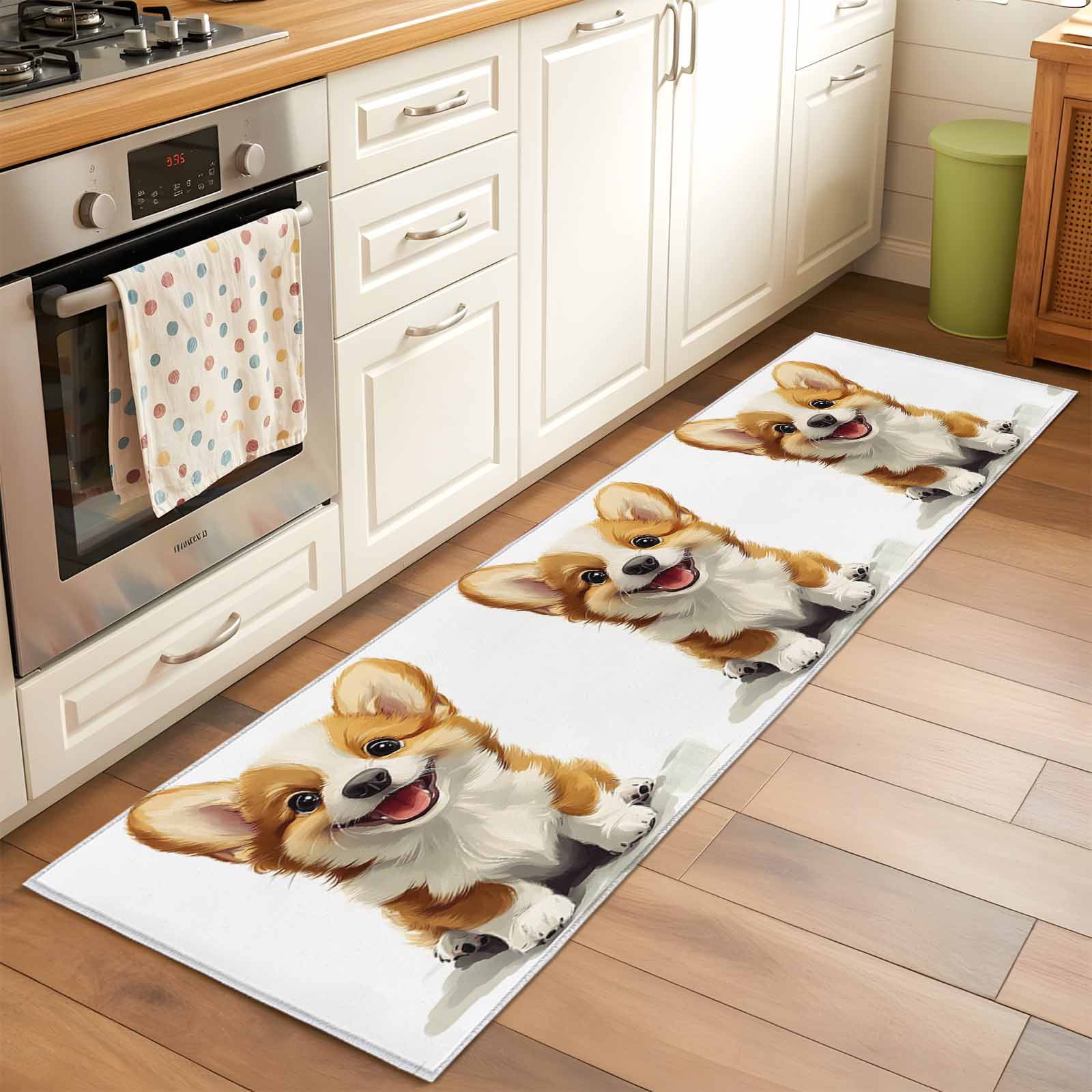 2'x6' Rug Runners for Hallways Kitchen, Funny Puppy Non Slip Entryway ...