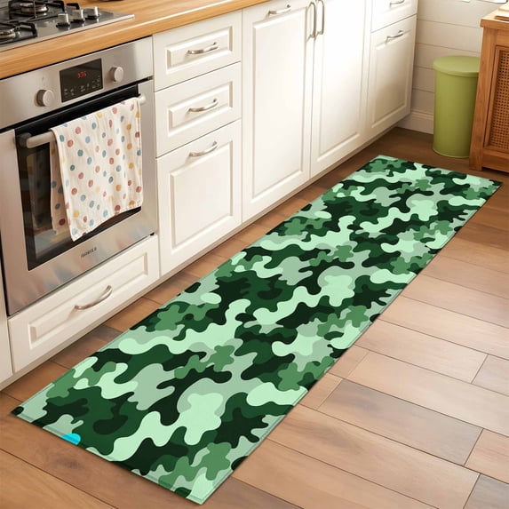 2'x6' Rug Runners for Hallways Kitchen, Green Ombre Non Slip Entryway ...