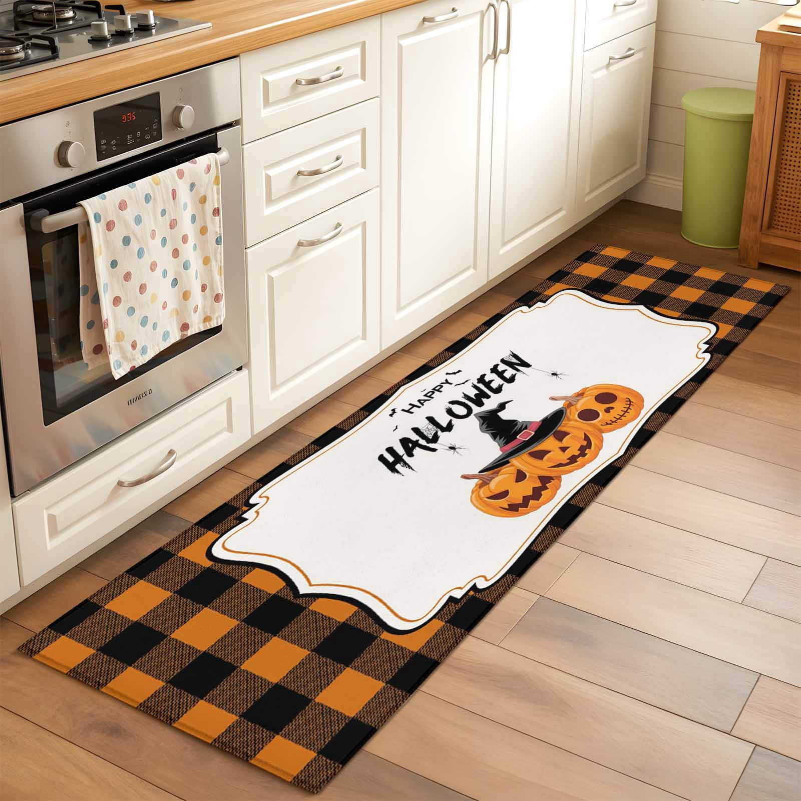 2'x6' Rug Runners for Hallways Kitchen, Halloween Pumpkin Non Slip ...