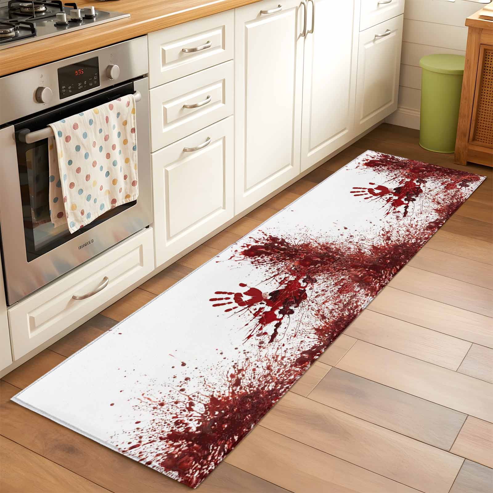 2'x6' Rug Runners for Hallways Kitchen, Halloween Red Blood Non Slip ...