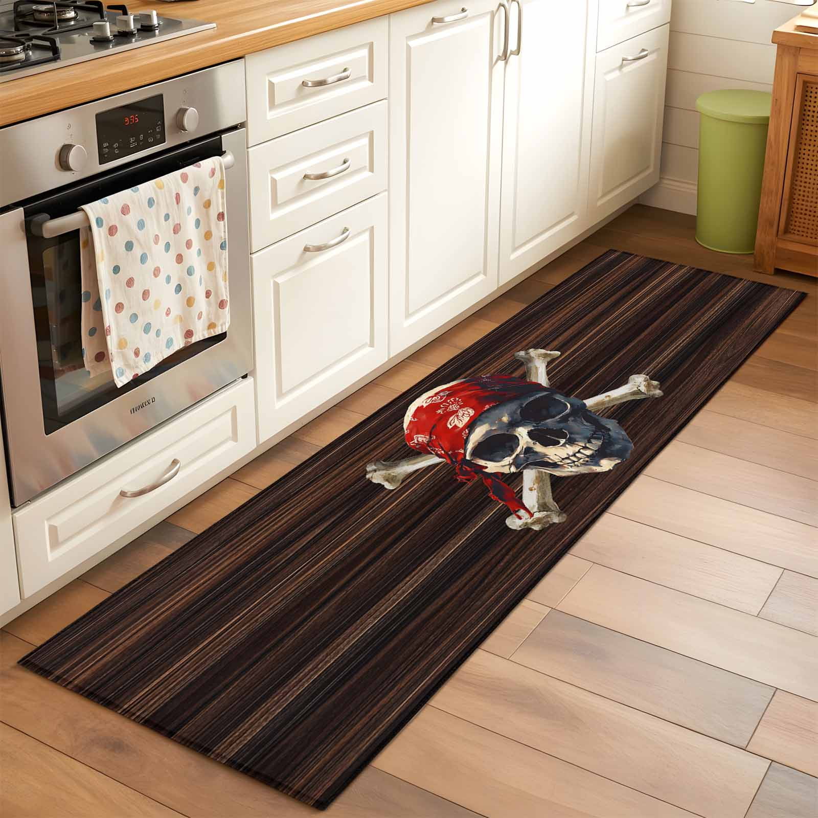 2'x6' Rug Runners for Hallways Kitchen, Horror Skull Non Slip Entryway ...