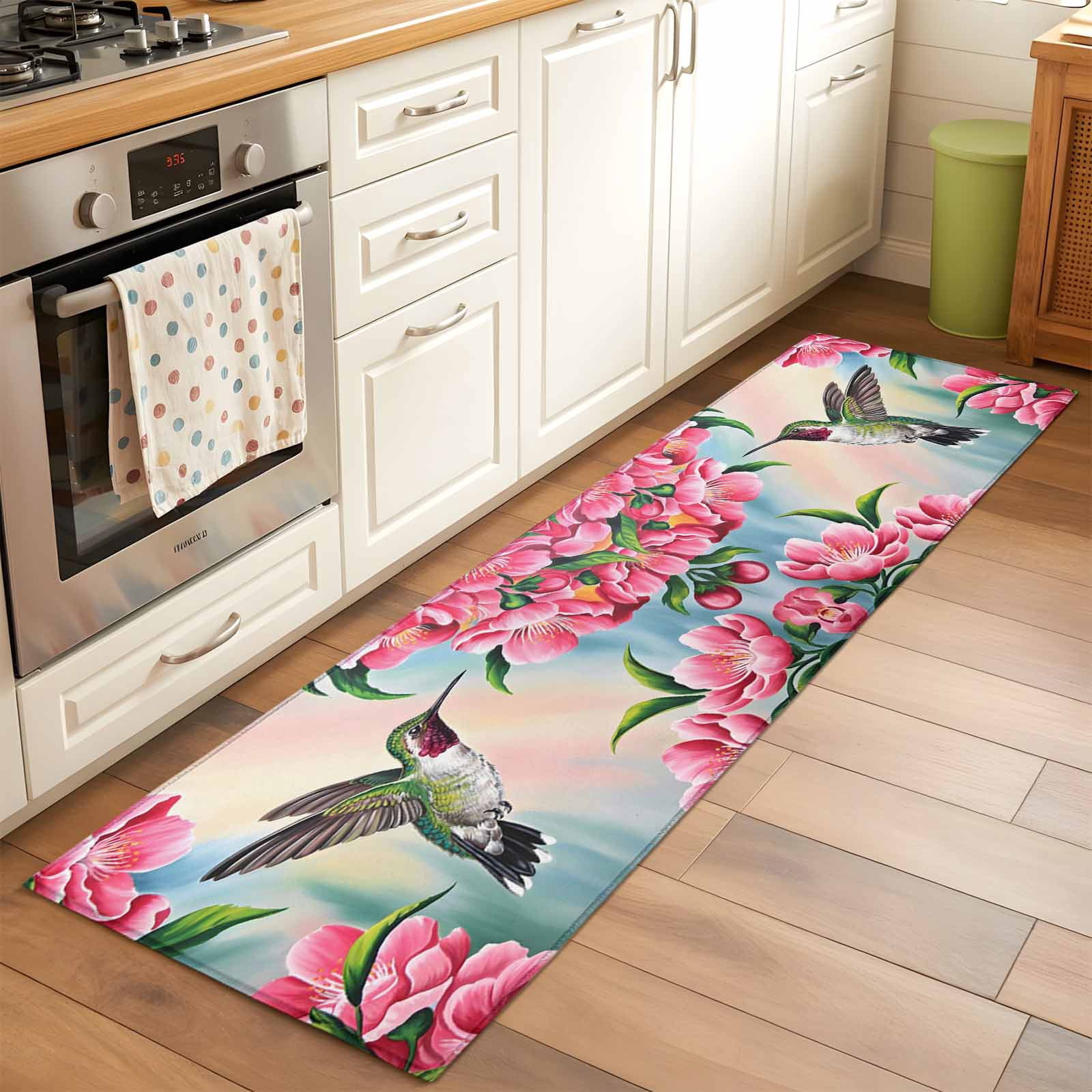 2'x6' Rug Runners for Hallways Kitchen, Hummingbird Non Slip Entryway ...