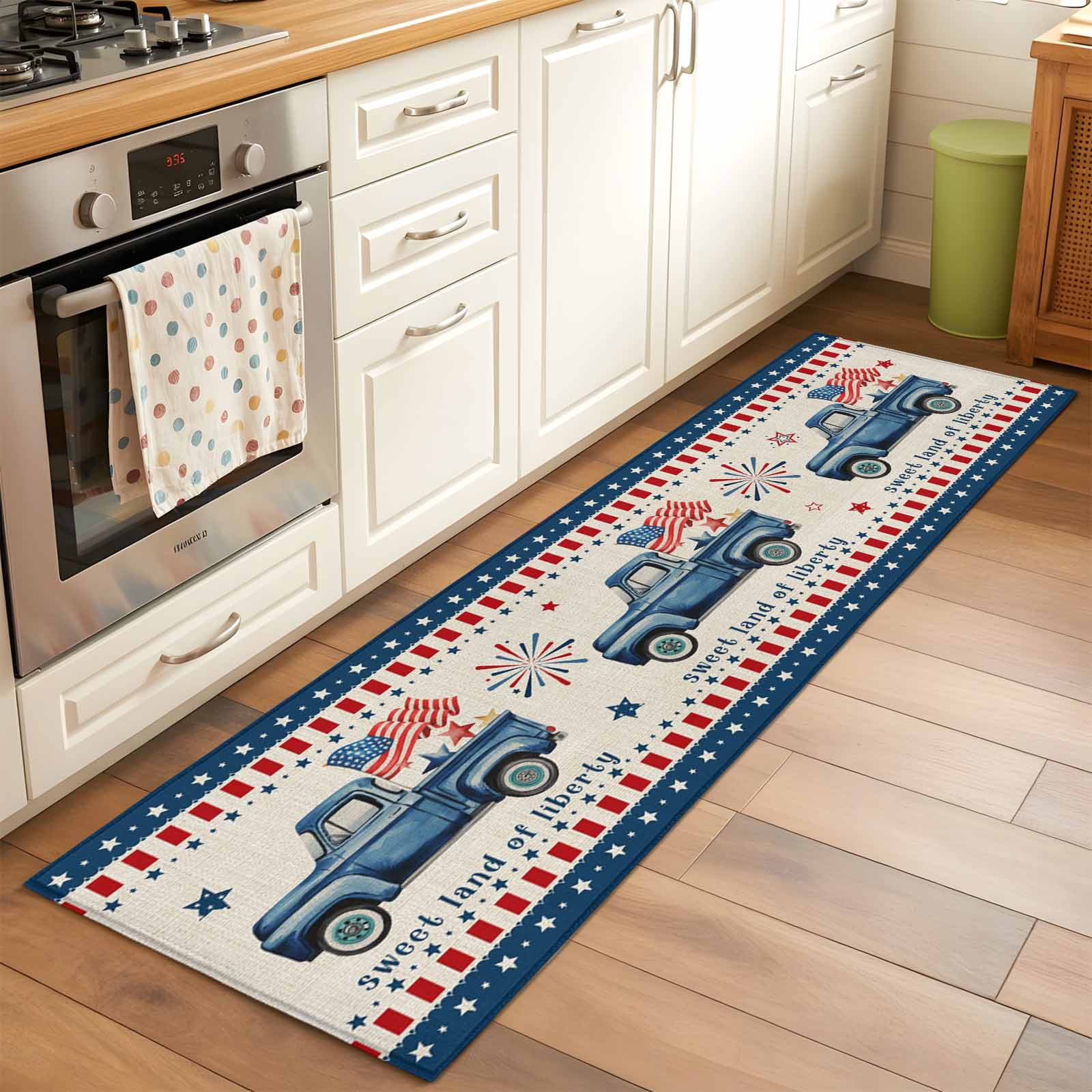 2'x6' Rug Runners for Hallways Kitchen, Independence Day Non Slip ...