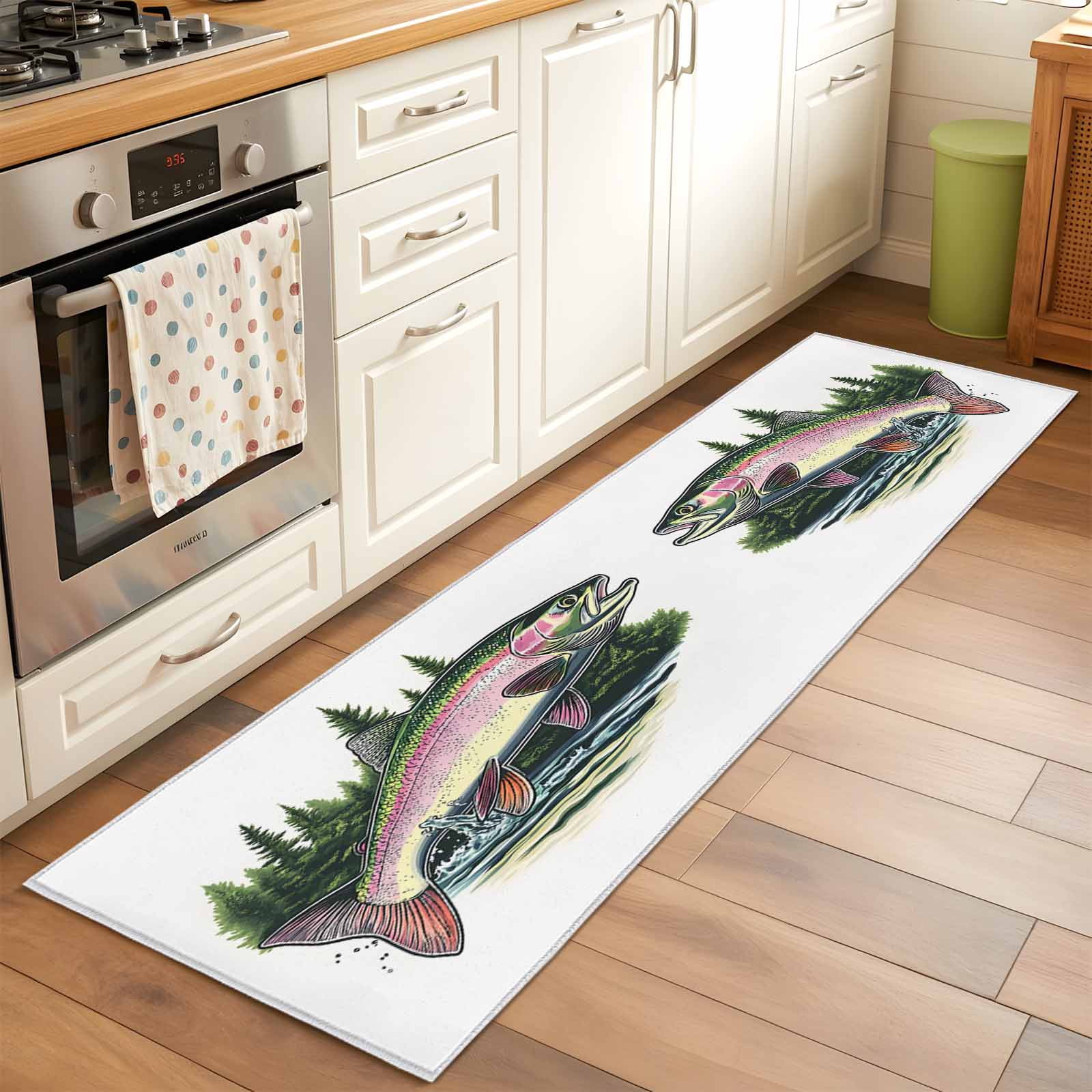 2'x6' Rug Runners for Hallways Kitchen, Modern Forest Non Slip Entryway ...