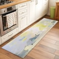 2'x6' Rug Runners for Hallways Kitchen, Modern Yellow Grey Non Slip ...