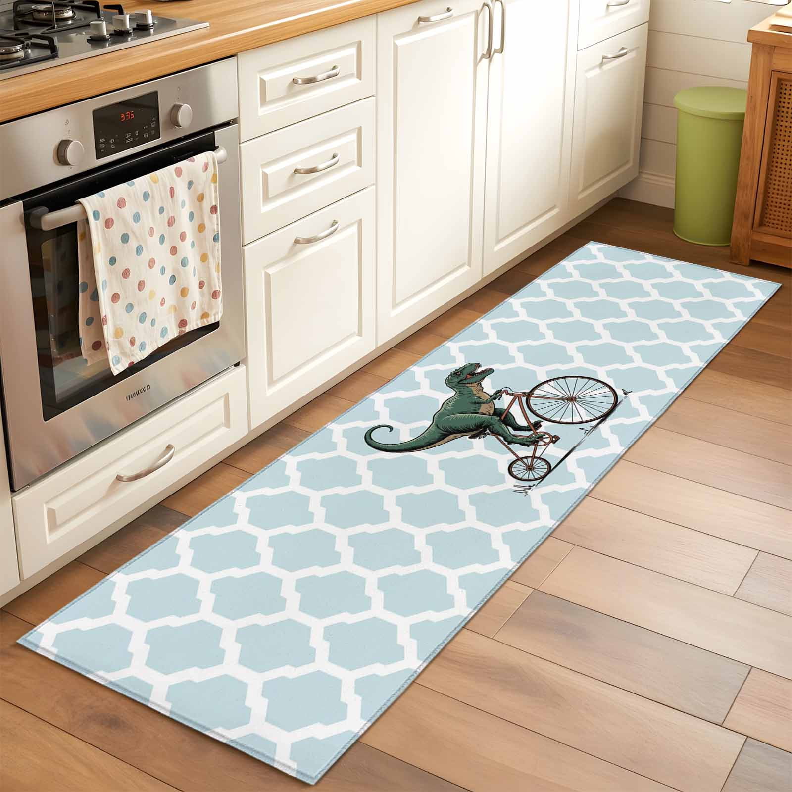 2'x6' Rug Runners for Hallways Kitchen, Morocco Blue Non Slip Entryway ...