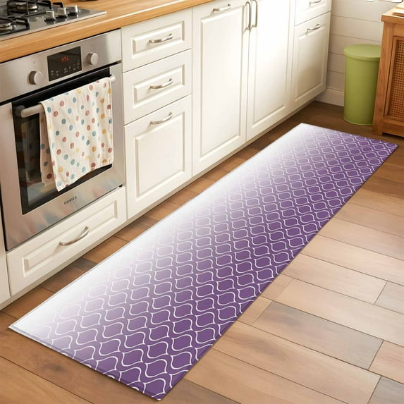 2'x6' Rug Runners for Hallways Kitchen, Morocco Purple Non Slip ...