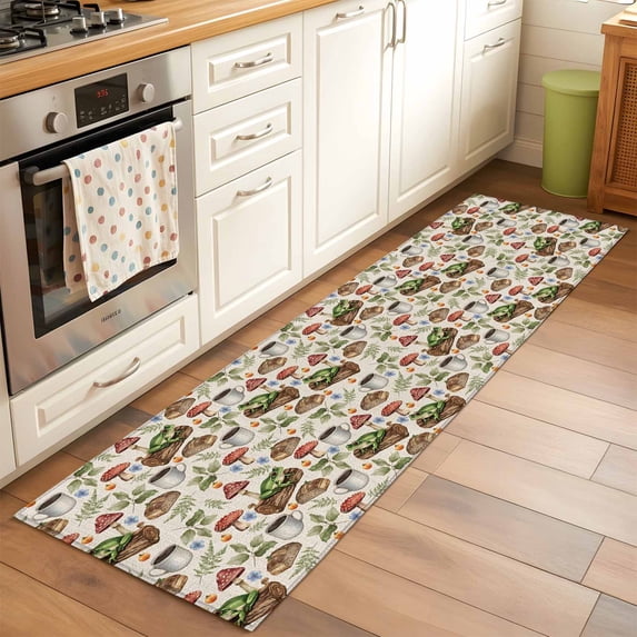 2'x6' Rug Runners for Hallways Kitchen, Mushroom Frog Non Slip Entryway ...