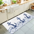 2'x6' Rug Runners for Hallways Kitchen, Navy Blue Anchor Non Slip ...