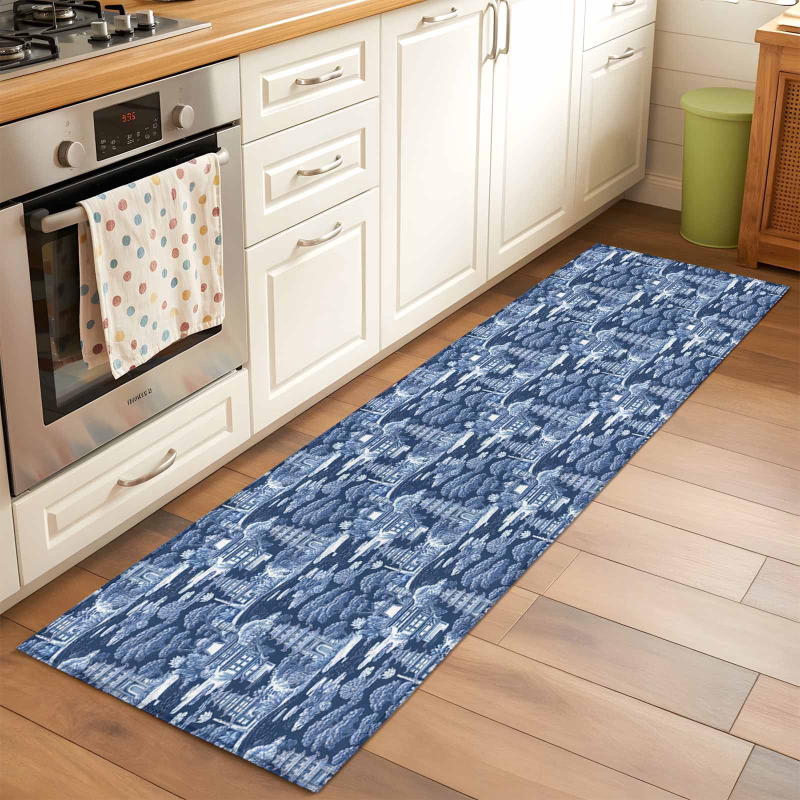 2'x6' Rug Runners for Hallways Kitchen, Navy Blue Garden Non Slip ...
