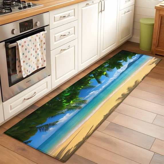 2'x6' Rug Runners for Hallways Kitchen, Ocean Beach Non Slip Entryway ...