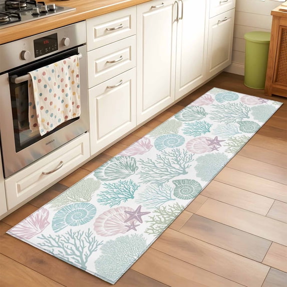 2'x6' Rug Runners for Hallways Kitchen, Ocean Coastal Non Slip Entryway ...