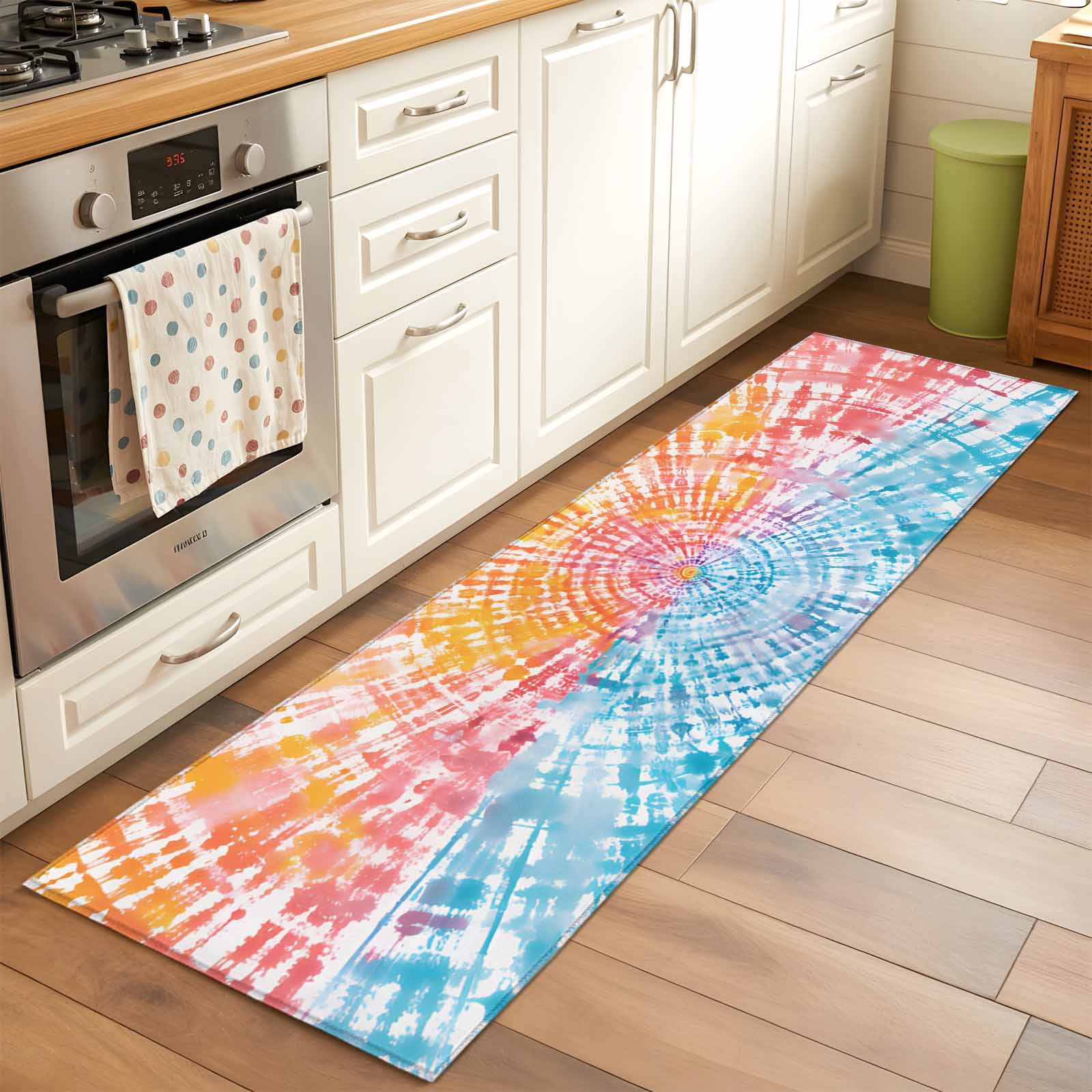 2'x6' Rug Runners for Hallways Kitchen, Orange Pink Blue Non Slip ...