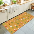 2'x6' Rug Runners for Hallways Kitchen, Orange Spring Floral Non Slip ...