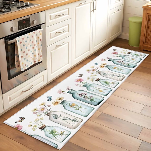 2'x6' Rug Runners for Hallways Kitchen, Pastoral Floral Non Slip ...