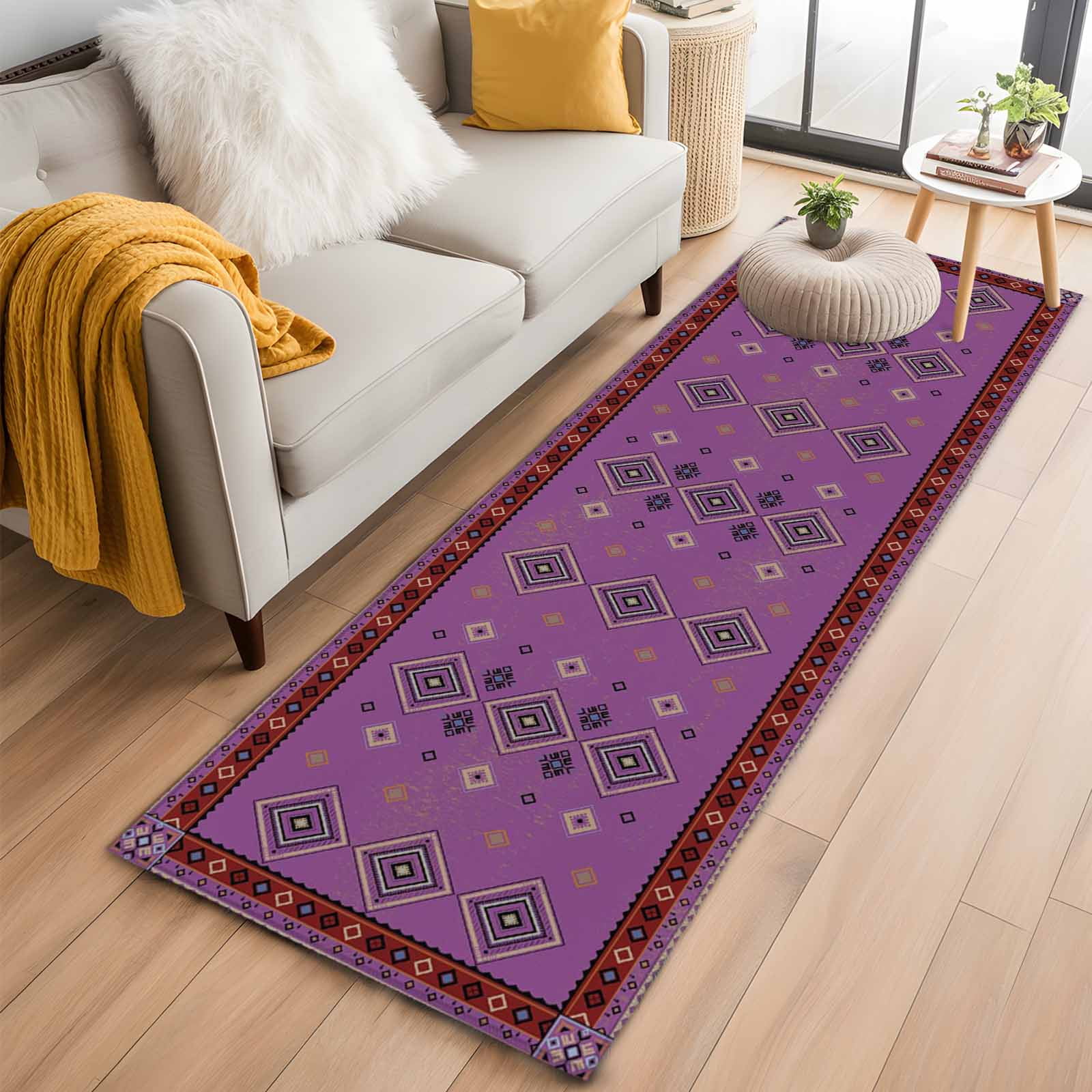 2'x6' Rug Runners for Hallways Kitchen, Purple Boho Non Slip Entryway ...