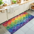 2'x6' Rug Runners for Hallways Kitchen, Rainbow Patchwork Non Slip ...