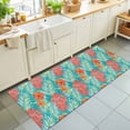 2'x6' Rug Runners for Hallways Kitchen, Red Green Summer Botanical Non ...